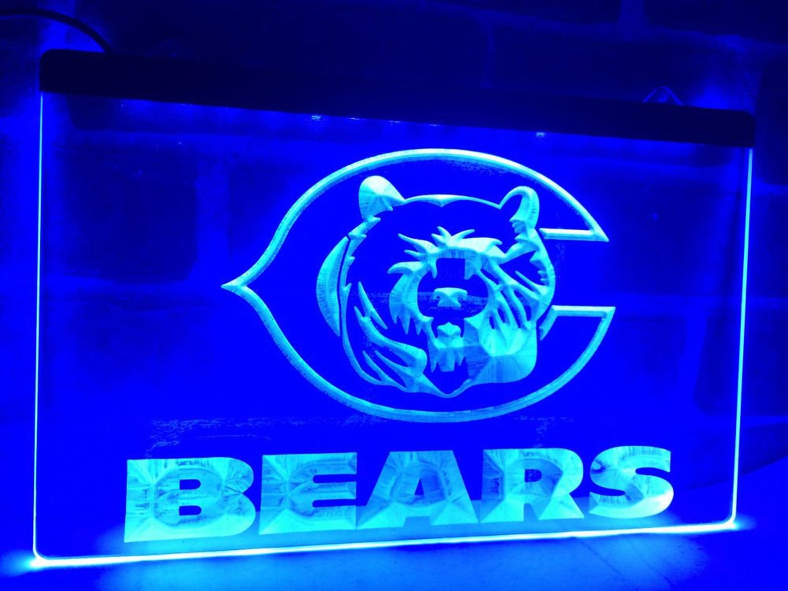Chicago Bears LED Sign Light Game Neon Acrylic Carved Hanging - Etsy