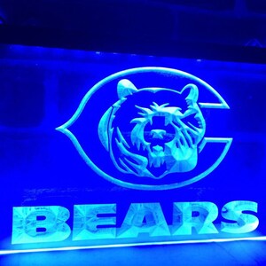 Chicago Bears LED Sign Light Game Neon Acrylic Carved Hanging - Etsy