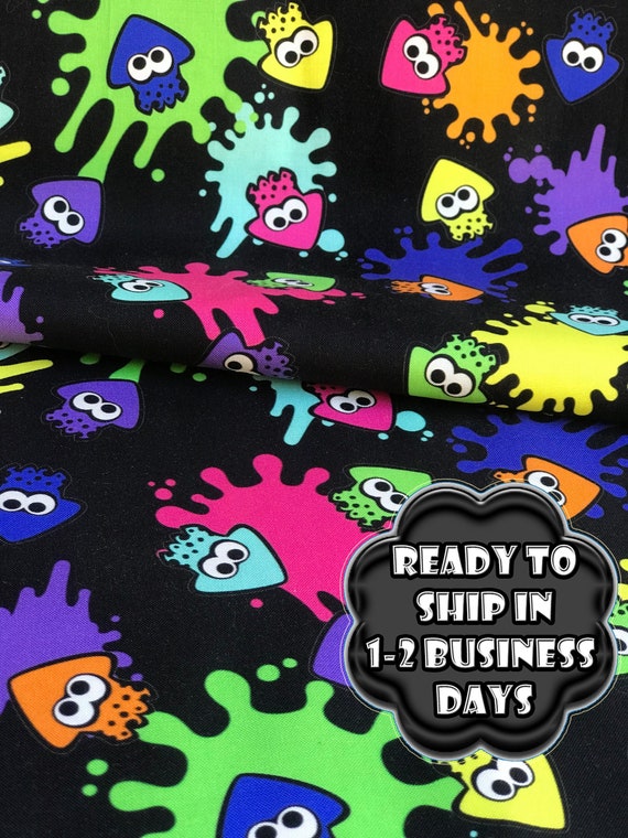 Ready to Ship Squids Inspired Splatoon Cotton Fabric - Etsy