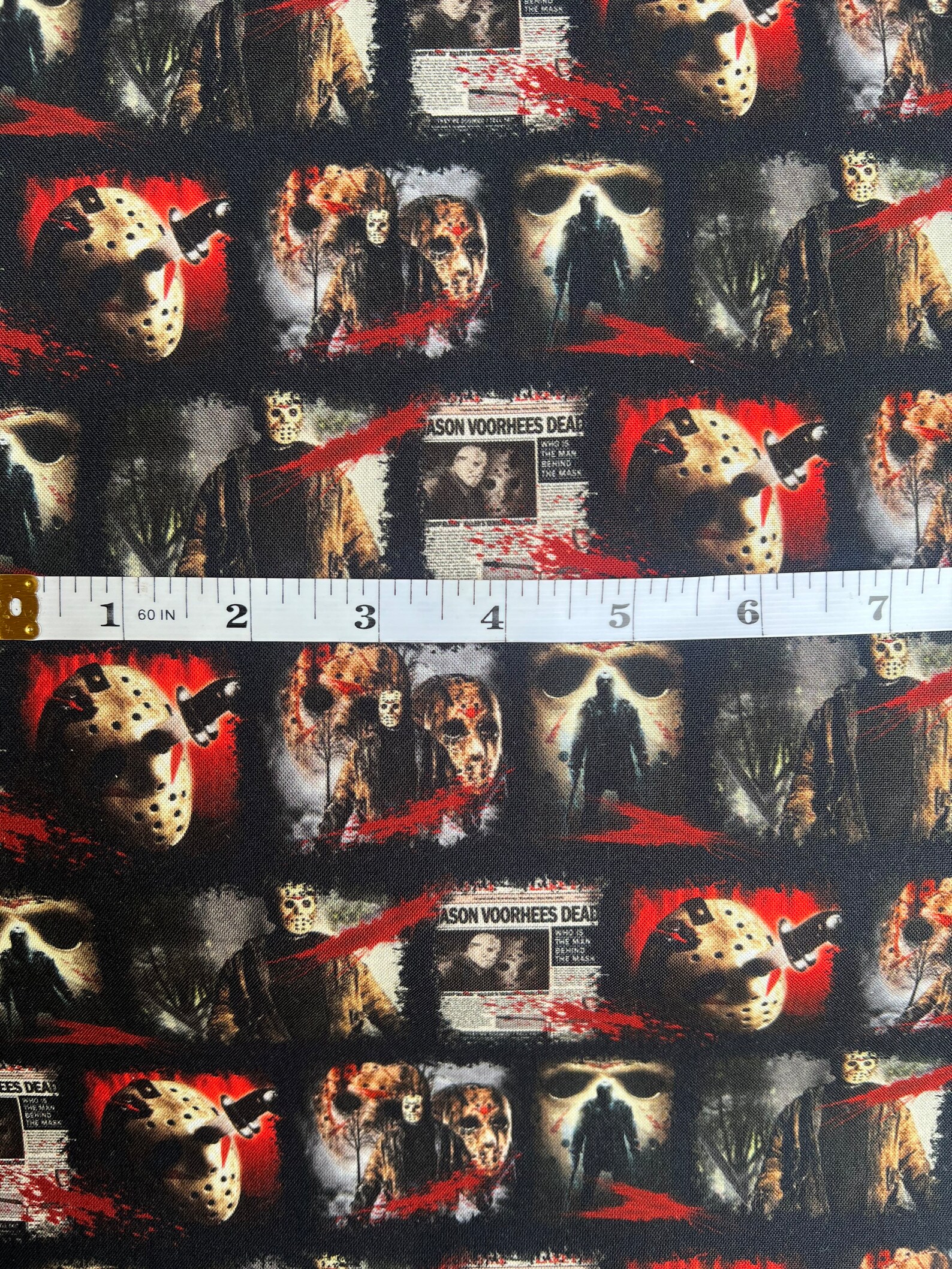 READY TO SHIP Slaughter Horror Jason Specialty Print Cotton - Etsy