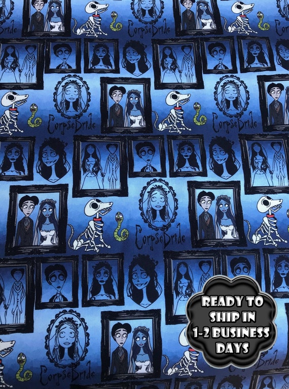 Ready to Ship Corpse Bride Cotton Fabric - Etsy