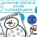 Snowman Theme Roll and Cover Game, Preschool Math, Kindergarten Math ...