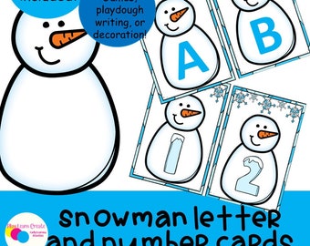 Alphabet Watercolor Winter Tracing Cards A-Z & Numbers 1-10 - Etsy