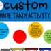 Printable Name Train, Custom Name Train, Train Learning, Train Puzzle ...