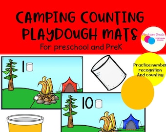 Camping Theme Playdough Mats - Etsy
