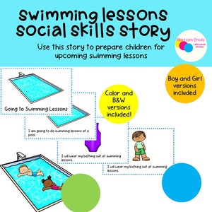 Swimming Lesson Social Skills Story, Printable Social Skills Story ...