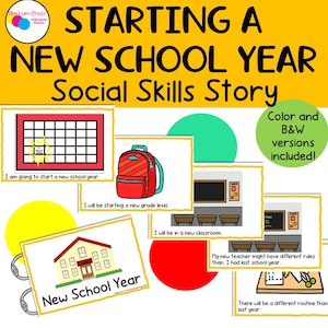 New School Year Social Skills Story, New Grade, New Classroom, New ...