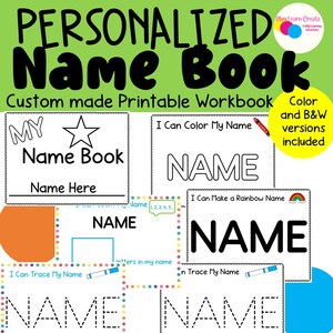 Personalized Name Book for Class, Custom Name Books, Name Practice ...