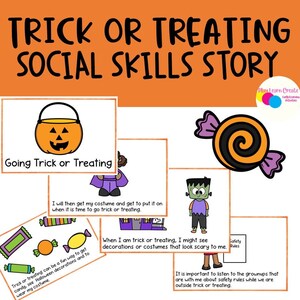 Social Story for Trick or Treating - Etsy