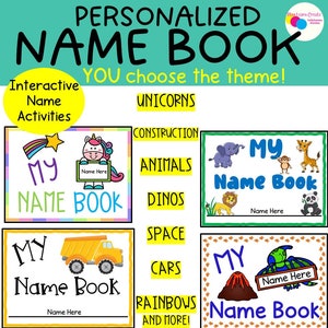 Name Activities, Preschool Workbook, Personalized Name Book, Preschool ...