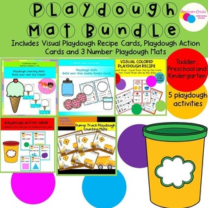 Playdough Mats, Playdough Mat Numbers, Counting Activity, Fine Motor ...