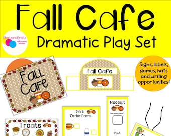 Fall Dramatic Play Coffee Bar for Kindergarten, Preschool or Homeschool ...