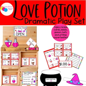 Love Potion Dramatic Play Set for Valentine's Day, Pretend Play for ...