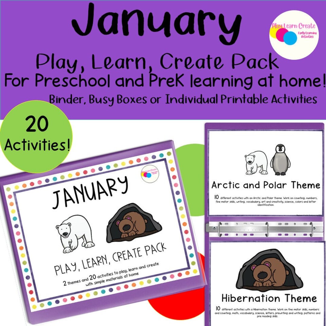 January Preschool Workbook, Polar Theme Preschool, Arctic Theme ...