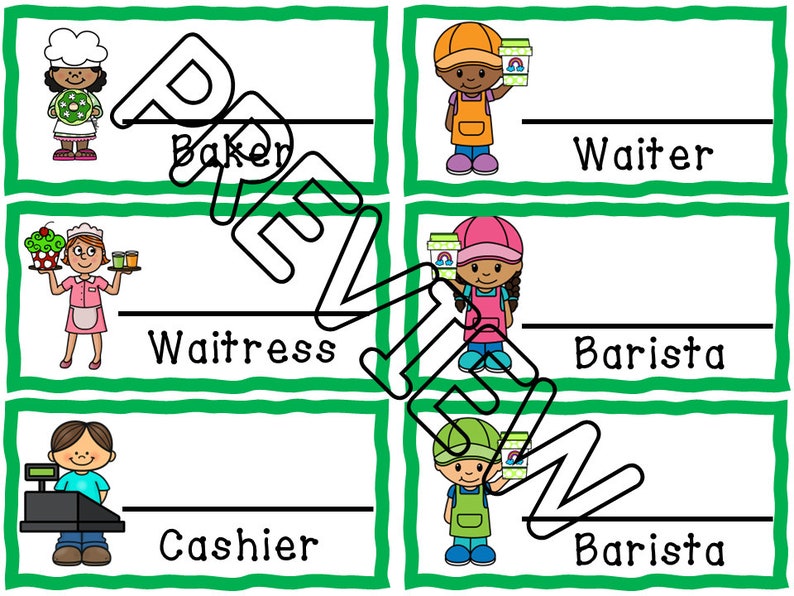 Shamrock Cafe Dramatic Play Set, St. Patrick's Day Pretend Play Set ...