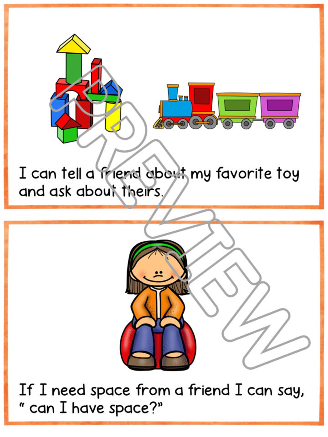 Playing With Friends Social Skills Story Printable Social - Etsy