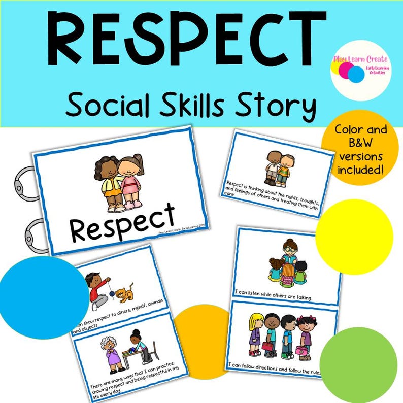 Respect Social Skills Story for Social Emotional Learning in Preschool ...