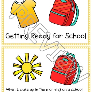 Getting Ready for School Social Skills Story, Morning Routine Visuals ...