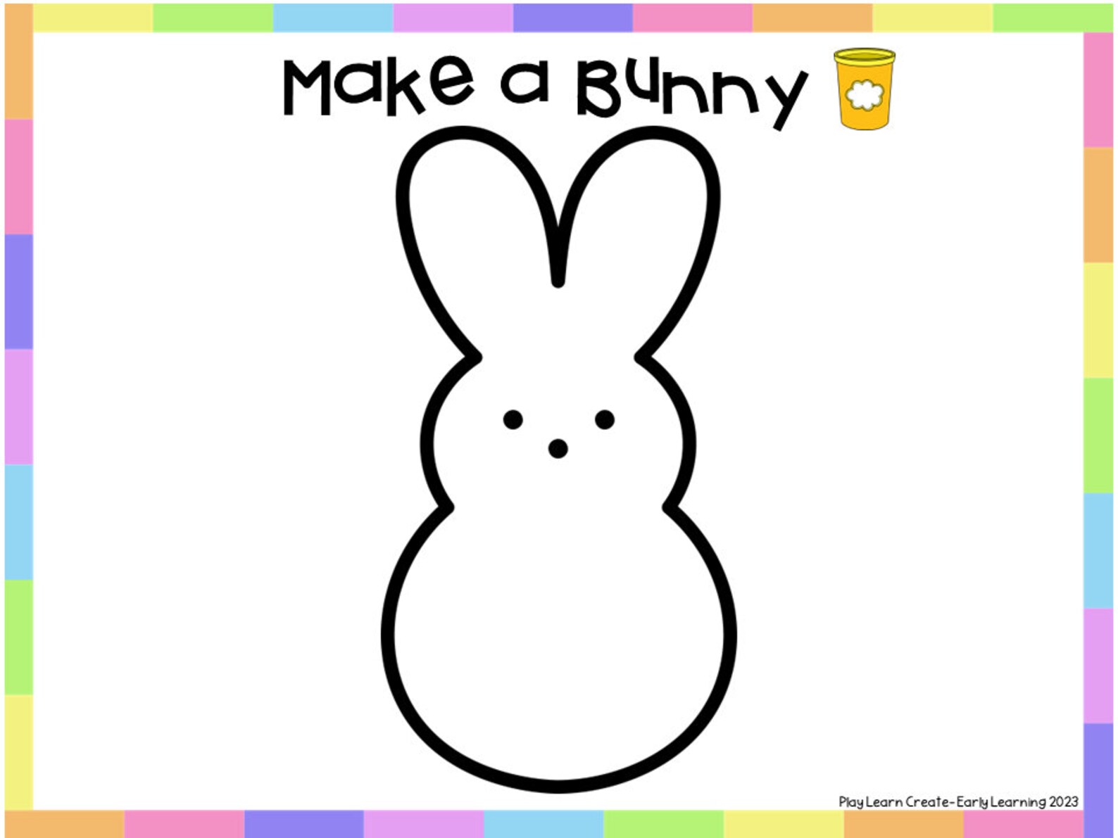 Easter Playdough Mats, Bunny Playdough Mats, Easter Playdough ...