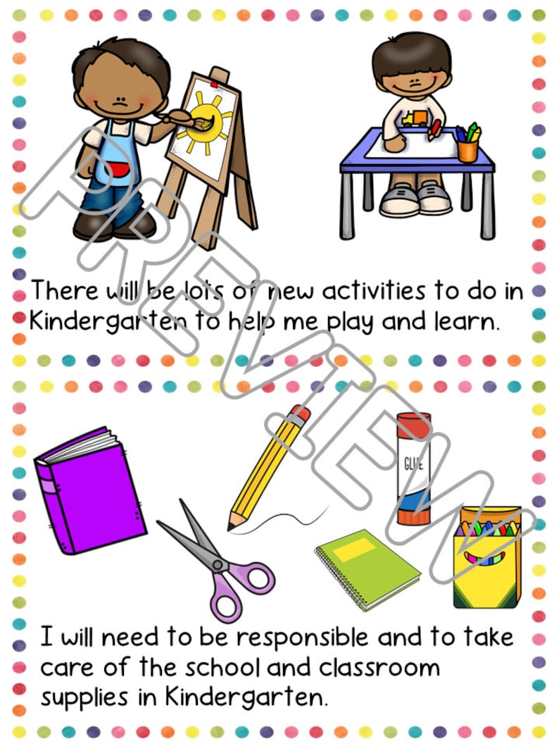 Starting Kindergarten Social Skills Story, Going to Kindergarten ...