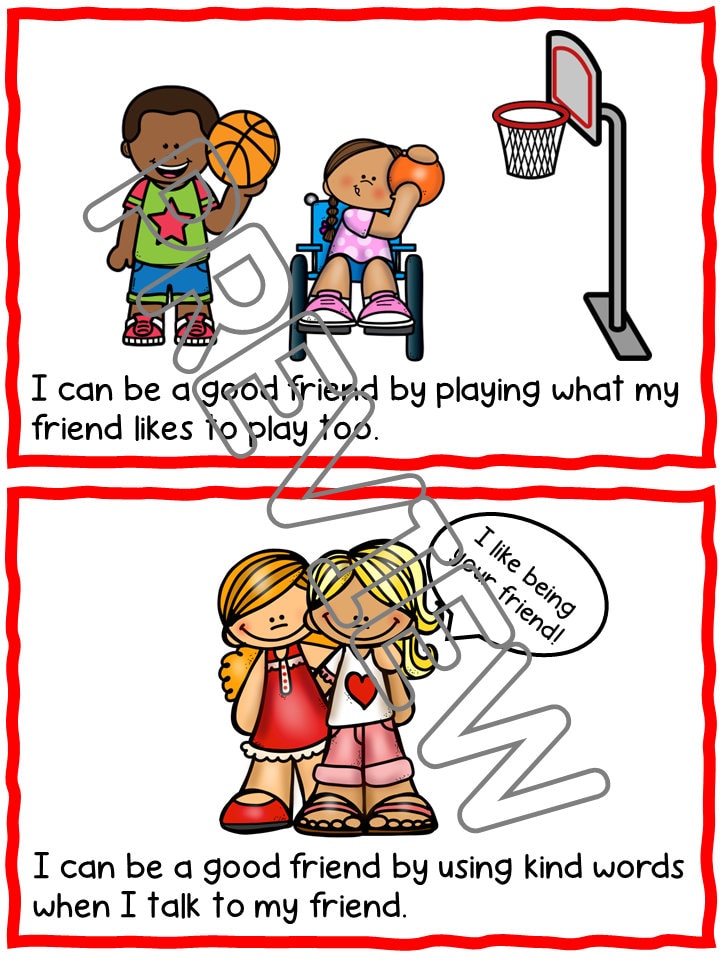 Being a Good Friend Social Skills Story, Friendship Social Skills Story ...