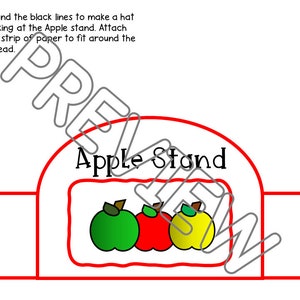Apple Stand Dramatic Play Set, Printable Apple Activities, Dramatic ...