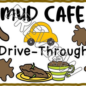 Mud Kitchen Cafe Dramatic Play, Outdoor Pretend Play Set, Summer ...