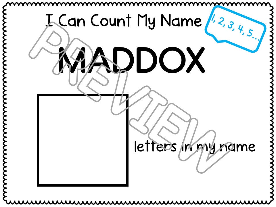 Personalized Name Book for Class, Custom Name Books, Name Practice ...