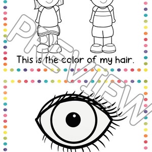 All About Me Theme Book, Printable Book for All About Me, Preschool All ...