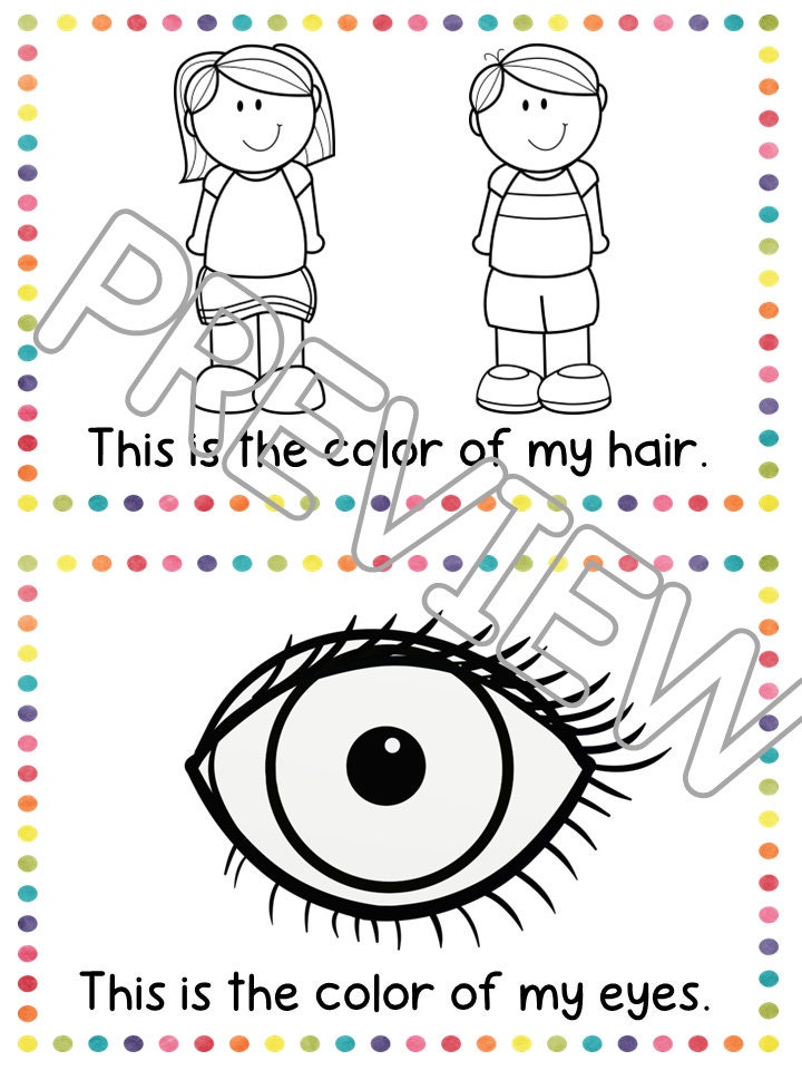 All About Me Theme Book, Printable Book for All About Me, Preschool All ...