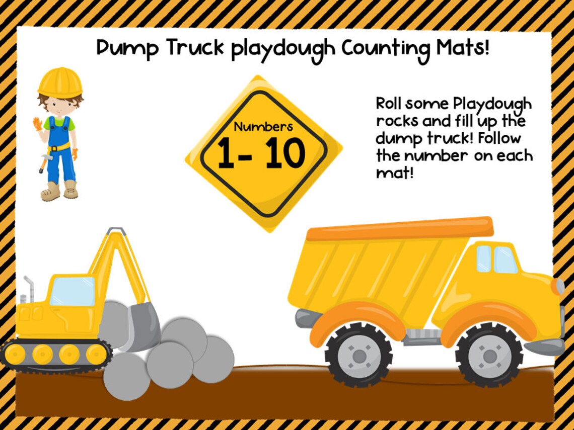 Playdough Mats, Playdough Mat Numbers, Counting Activity, Fine Motor ...