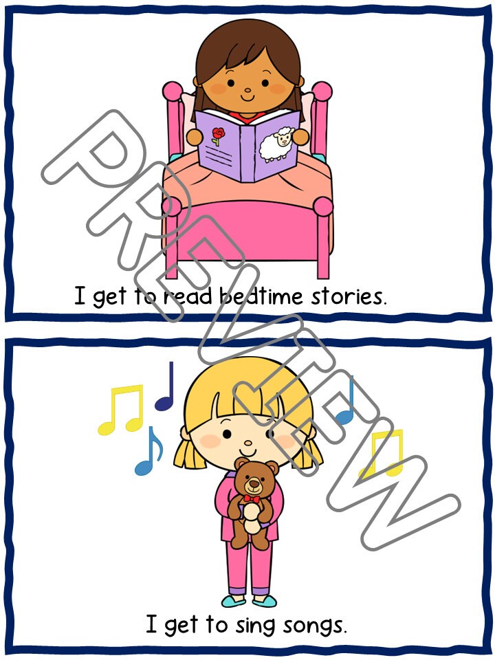 Bedtime Social Skills Story, Bedtime Routine Chart, Bedtime Visuals ...