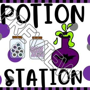Halloween Potion Station Dramatic Play, Witch Dramatic Play, Halloween ...