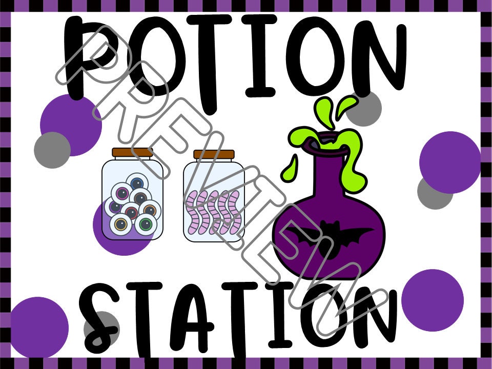 Halloween Potion Station Dramatic Play, Witch Dramatic Play, Halloween ...