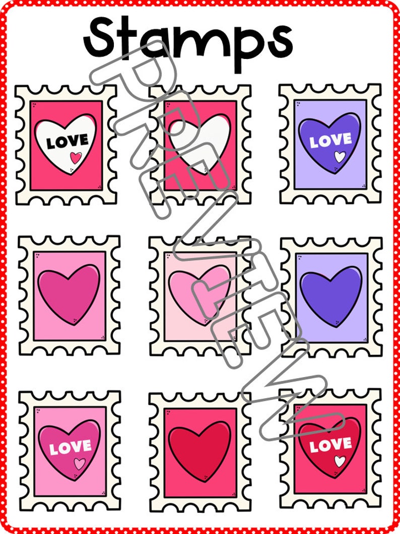 Valentine's Day Dramatic Play Set, Valentine's Day Post Office, Post ...