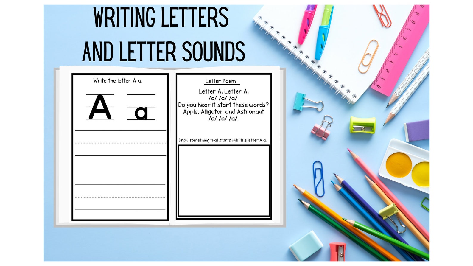 Printable Alphabet Books, Letter Books for Preschool, Letter Workbook ...