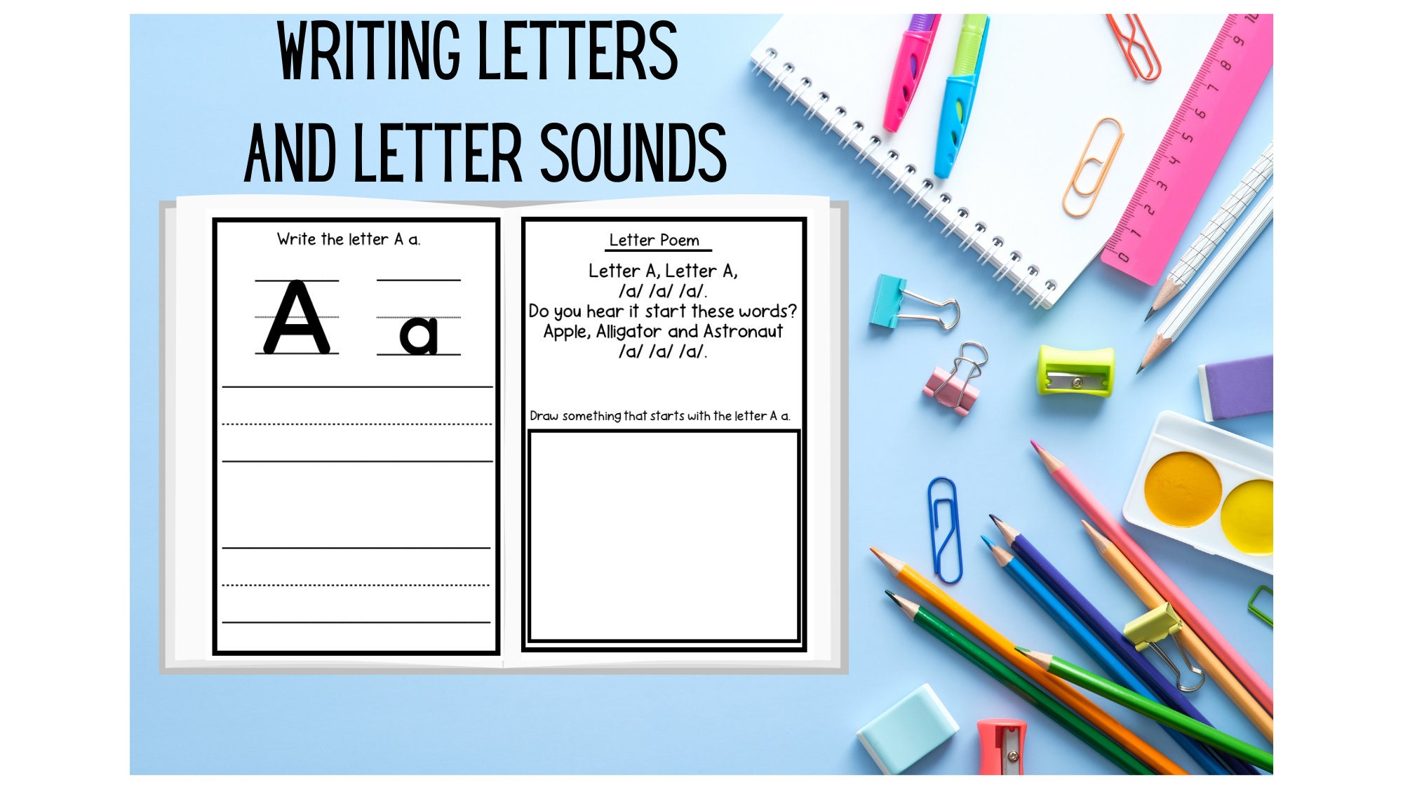 Printable Alphabet Books, Letter Books for Preschool, Letter Workbook ...
