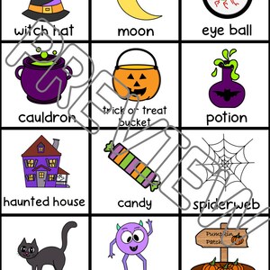 Halloween Bingo Game Printable Bingo Game Halloween Math - Etsy