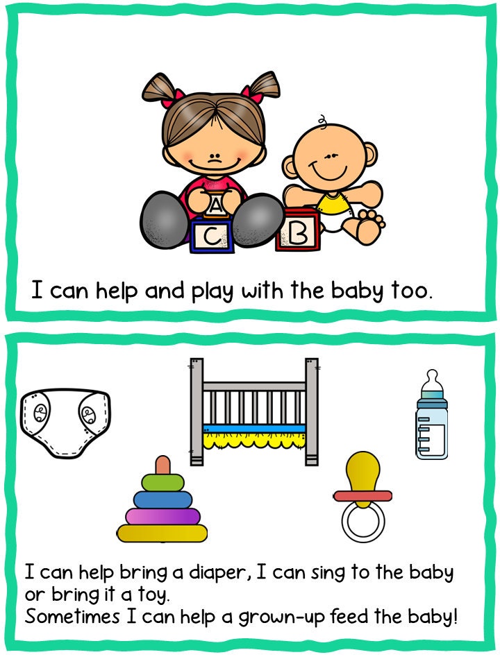 New Baby at Home Social Skills Story, Printable Social Skills Story ...