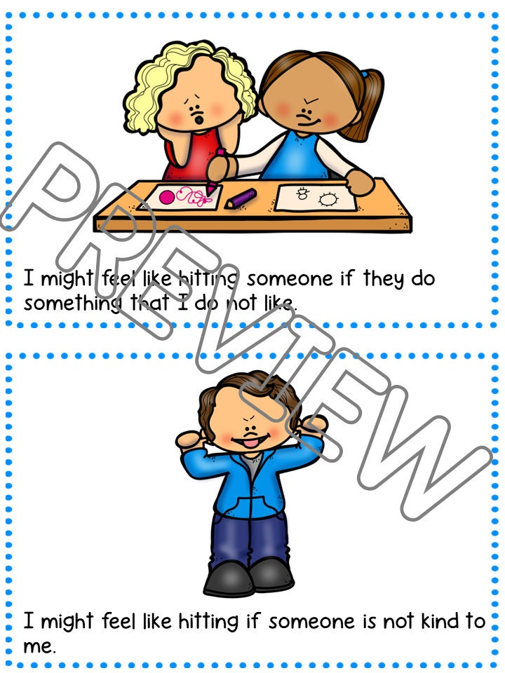 Hitting Social Skills Story, Hitting Visuals, Safety Story, No Hitting ...