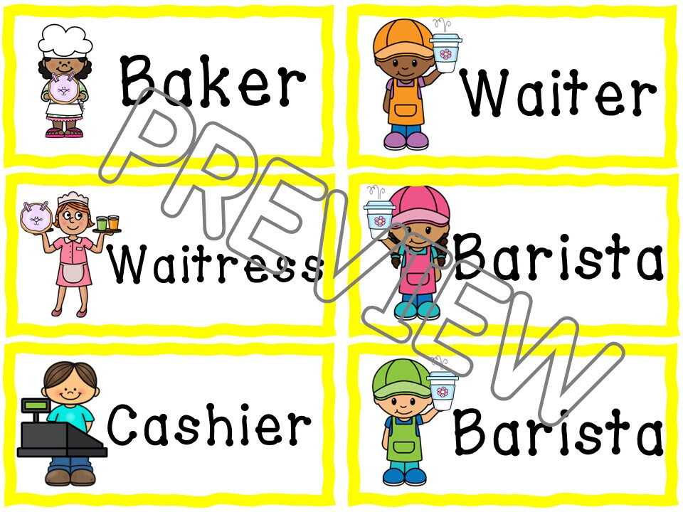 Bunny Cafe Dramatic Play Set, Easter Pretend Play Set, Printable Play ...