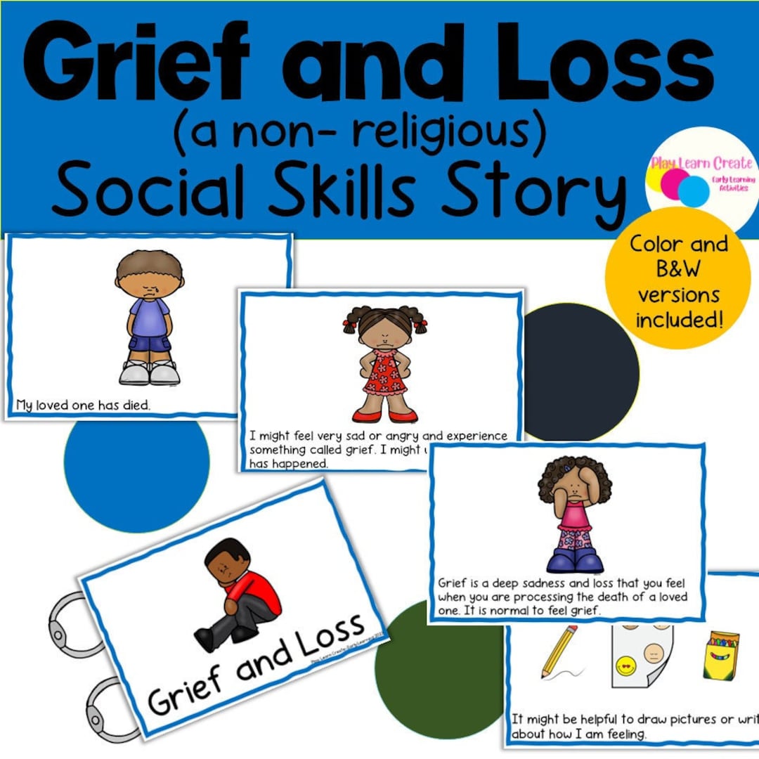 Loss and Grief Social Skills Story for Young Children, Non-religious ...