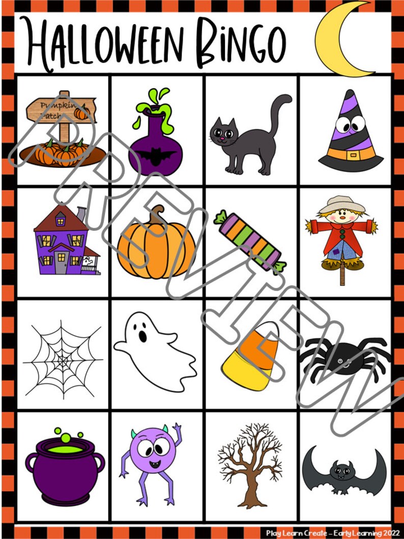 Halloween Bingo Game Printable Bingo Game Halloween Math - Etsy