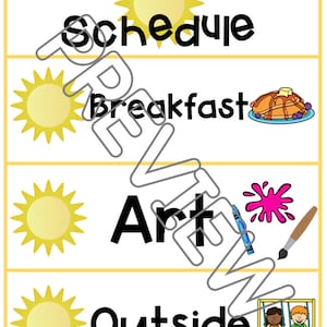 Printable Summer Picture Schedule Cards, Visual Schedule for Summer ...
