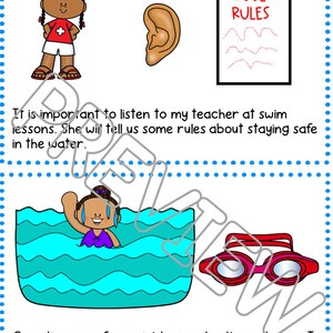 Swimming Lesson Social Skills Story, Printable Social Skills Story ...