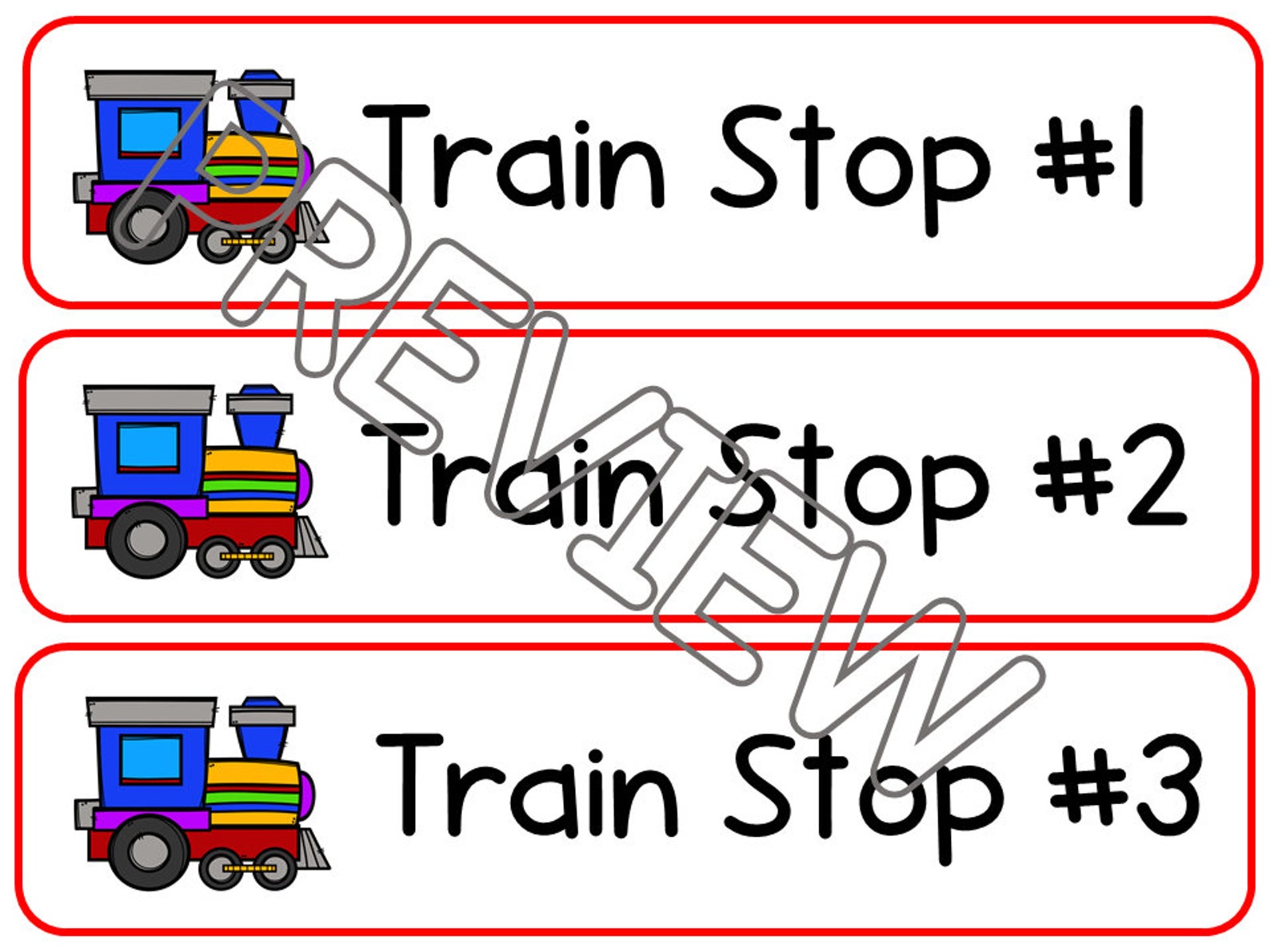 Train Station Dramatic Play, Pretend Play, Printable Play Kit, for ...