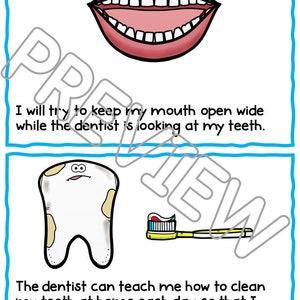 Going to the Dentist Printable Social Skills Story, First Dentist Visit ...