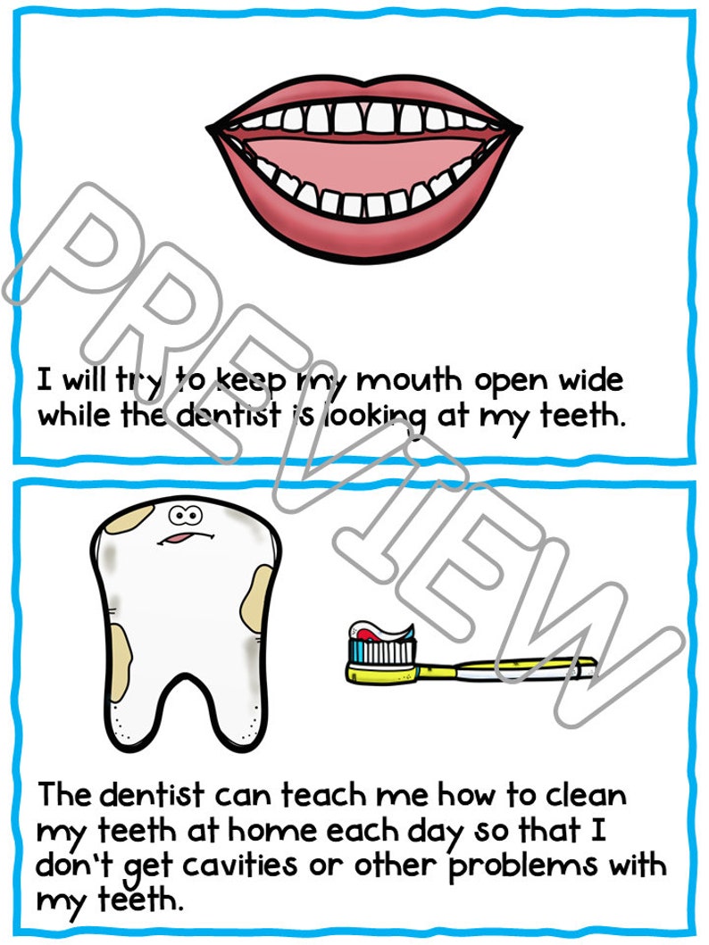 Going to the Dentist Printable Social Skills Story, First Dentist Visit ...