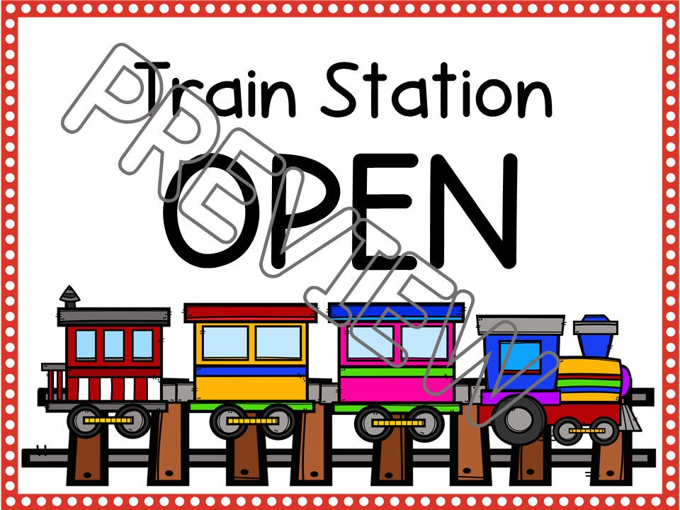 Train Station Dramatic Play Pretend Play Printable Play Kit - Etsy