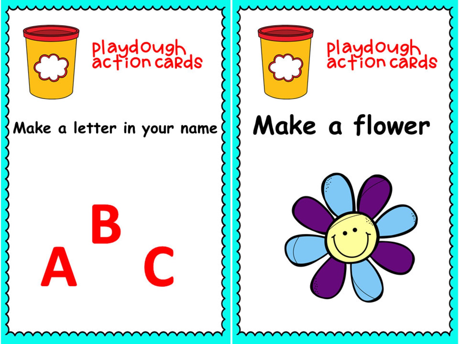 Playdough Mat Playdough Learning Printable Learning | Etsy